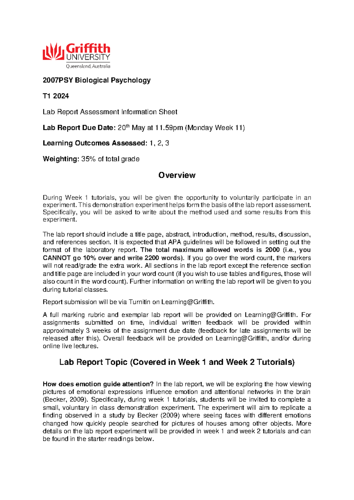 2007 PSY Lab Report Instruction Sheet 2024 - 2007PSY Biological ...