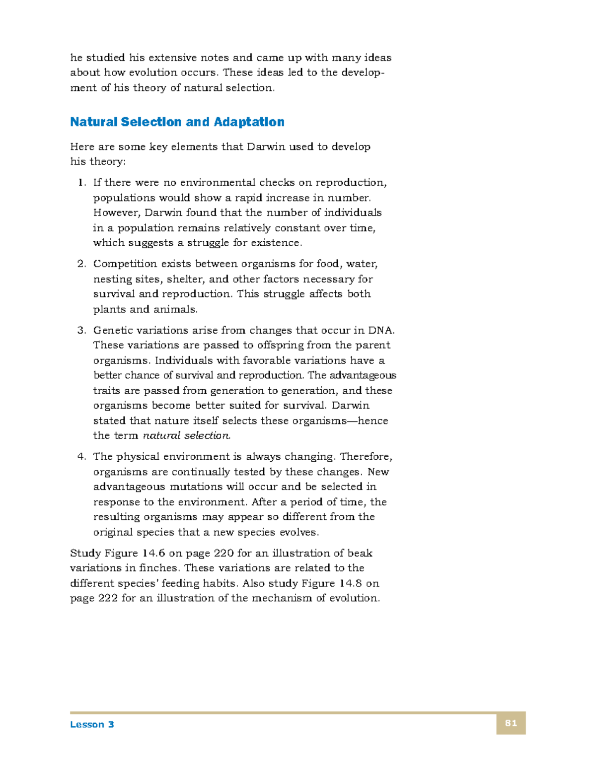 Study guide biology - 11 - ####### Lesson 3 81 he studied his extensive ...