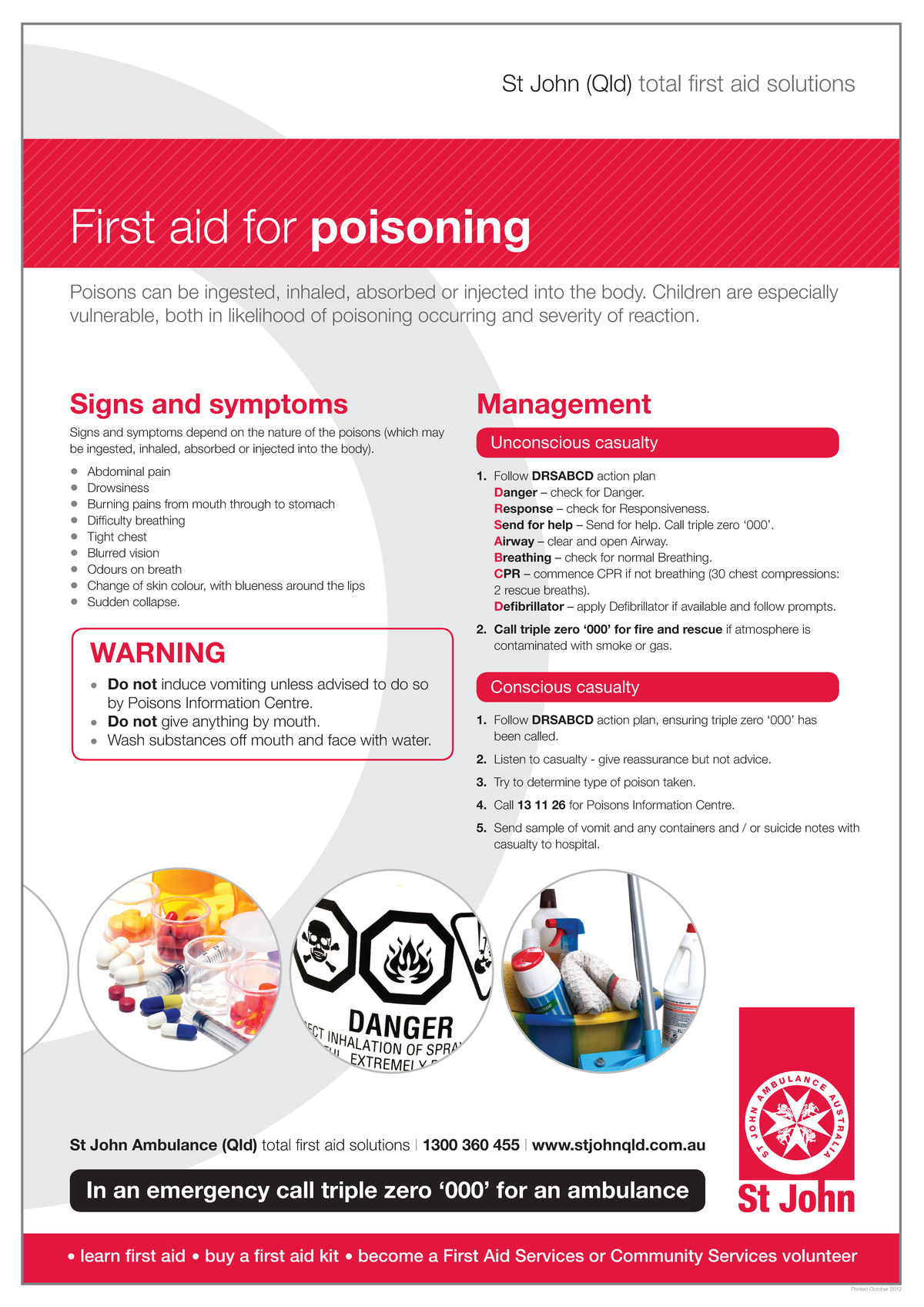 Poisoning 2012 - St John (Qld) total first aid solutions In an ...