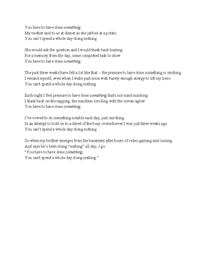 Imitations final exam - Imitation of Poem with gloss and explanation of ...