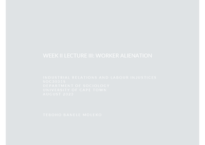 Week 2 lecture notes - WEEK II LECTURE I: THE LEGISLATIVE FRAMEWORK ...