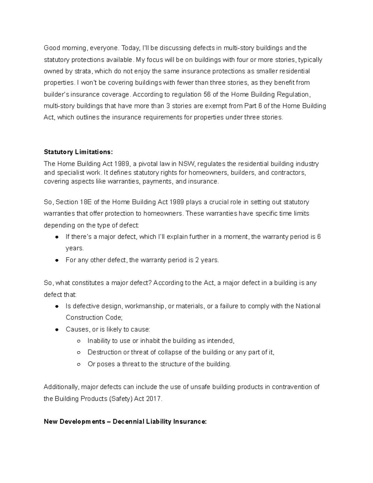 Script for presentation - Good morning, everyone. Today, I’ll be ...