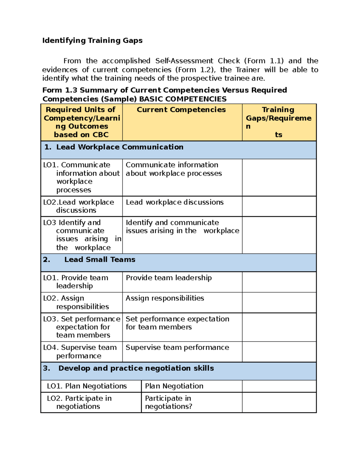 Events- Reyes, EDEL Jonna 3. Training GAPS - Identifying Training Gaps ...
