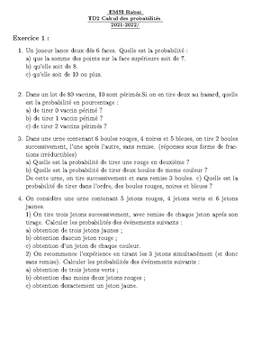 exercice en automatisme - Page 1 Travaux Dirigés 3 : GEMMA Exercice 1 ...