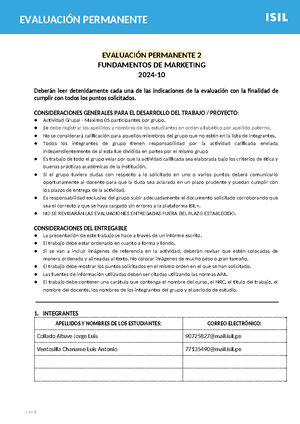 Evaluación Permanente 4 - E-COMMERCE Y MOBILE MARKETING EVALUACION PERMANENTE 4 INSTRUCCIONES ...