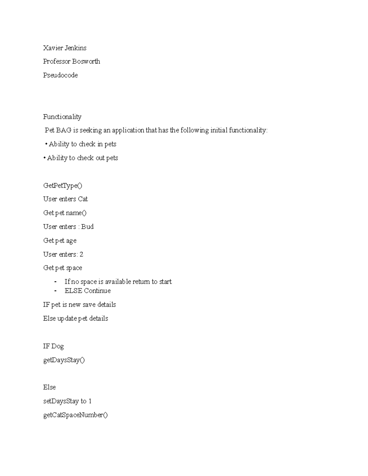 IT 145 Milestone 1 - Assignment for flowchart - Xavier Jenkins Professor Bosworth Pseudocode ...