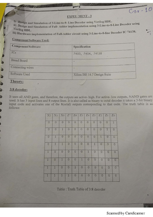 DE Lab Experiment 3 - Simulation of 2-Line-to-4 Line Decoder using ...