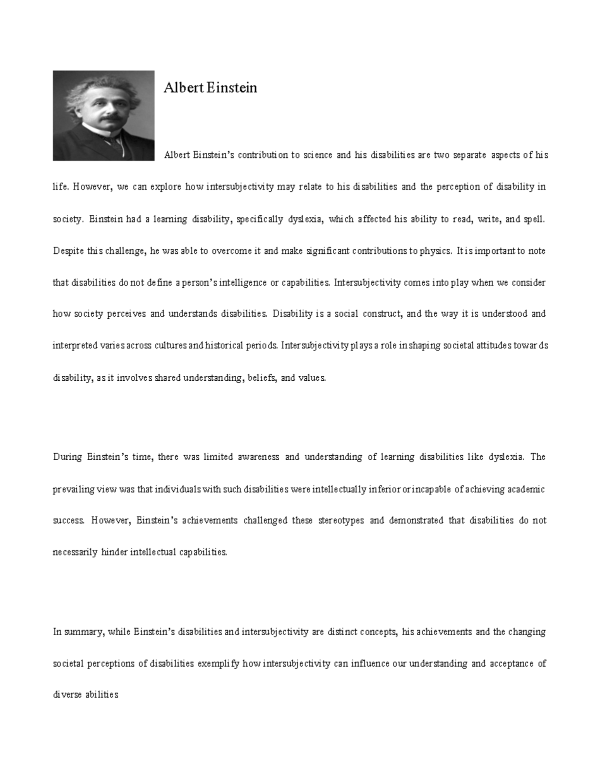 Albert-einstein - Albert Einstein Albert Einstein’s contribution to ...