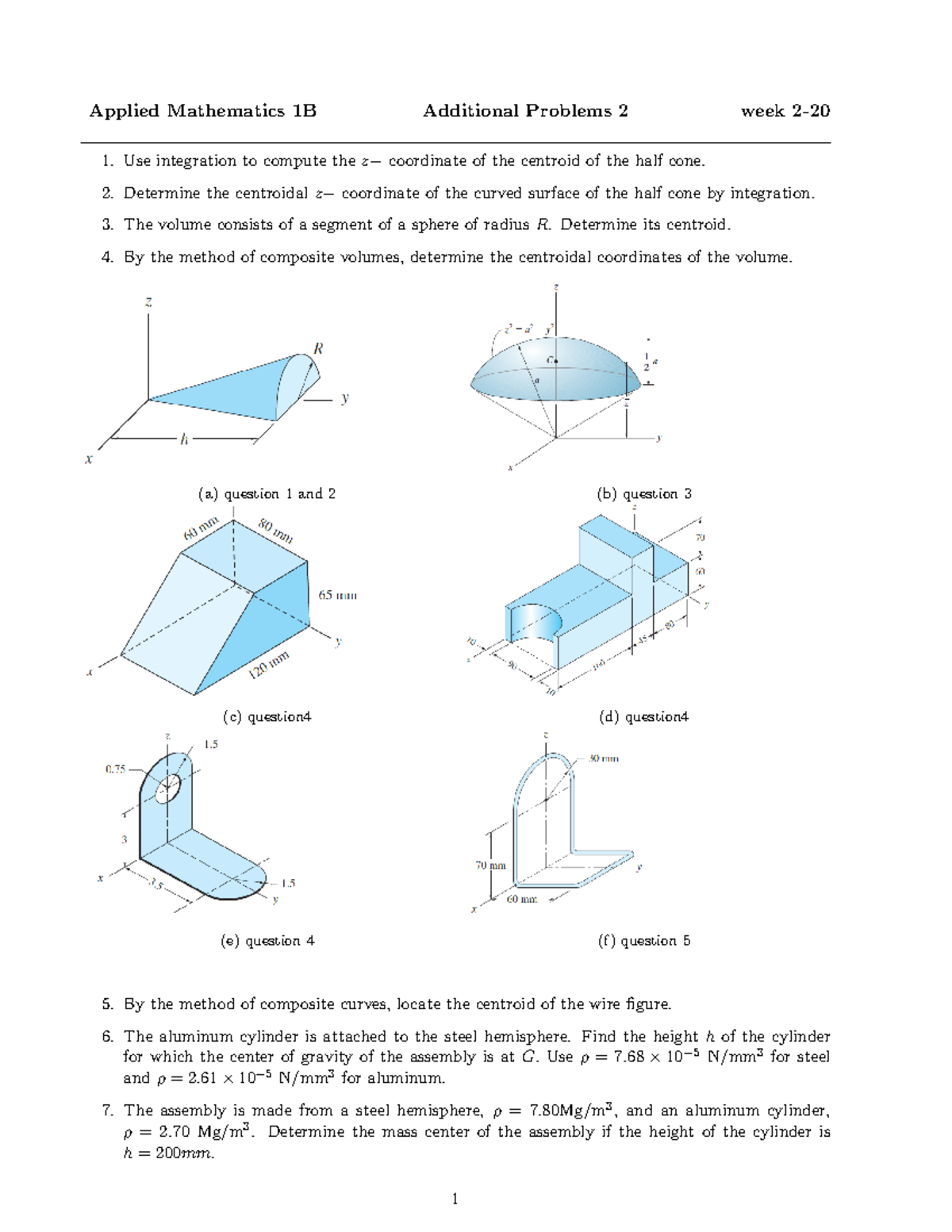Adpro 2 20 - Centroids of areas and composite areas, Centroids of volumes and lines and - Studocu