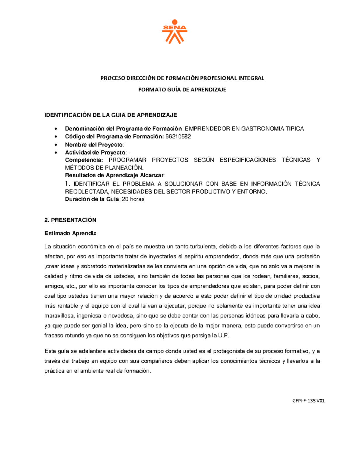 GFPI-F-019 GUIA DE Aprendizaje Analisis - PROCESO DIRECCI”N DE FORMACI”N PROFESIONAL INTEGRAL ...