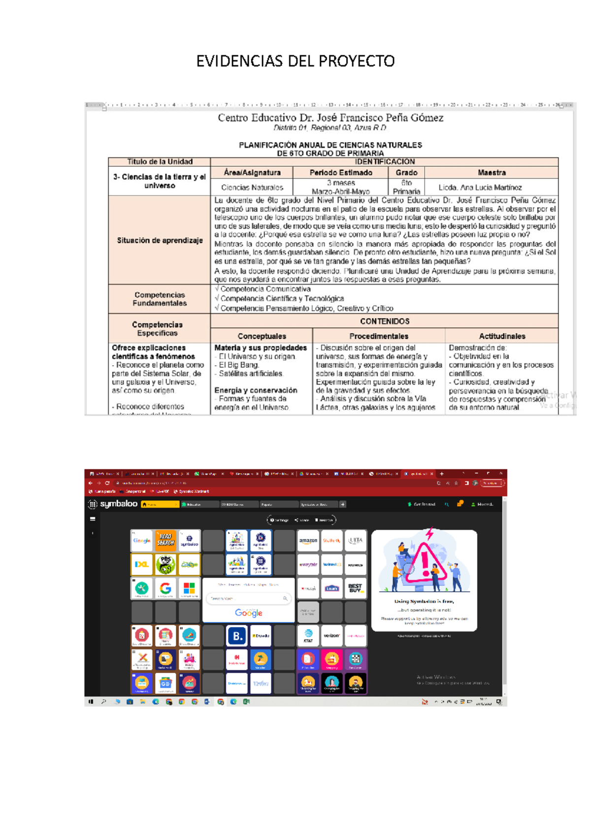 Evidencias del proyecto final - curso final de grado - EVIDENCIAS DEL PROYECTO - Studocu