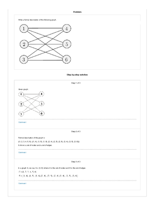 Solution for chapter 1 - Problem Write formal descriptions of the following sets. a. The set ...