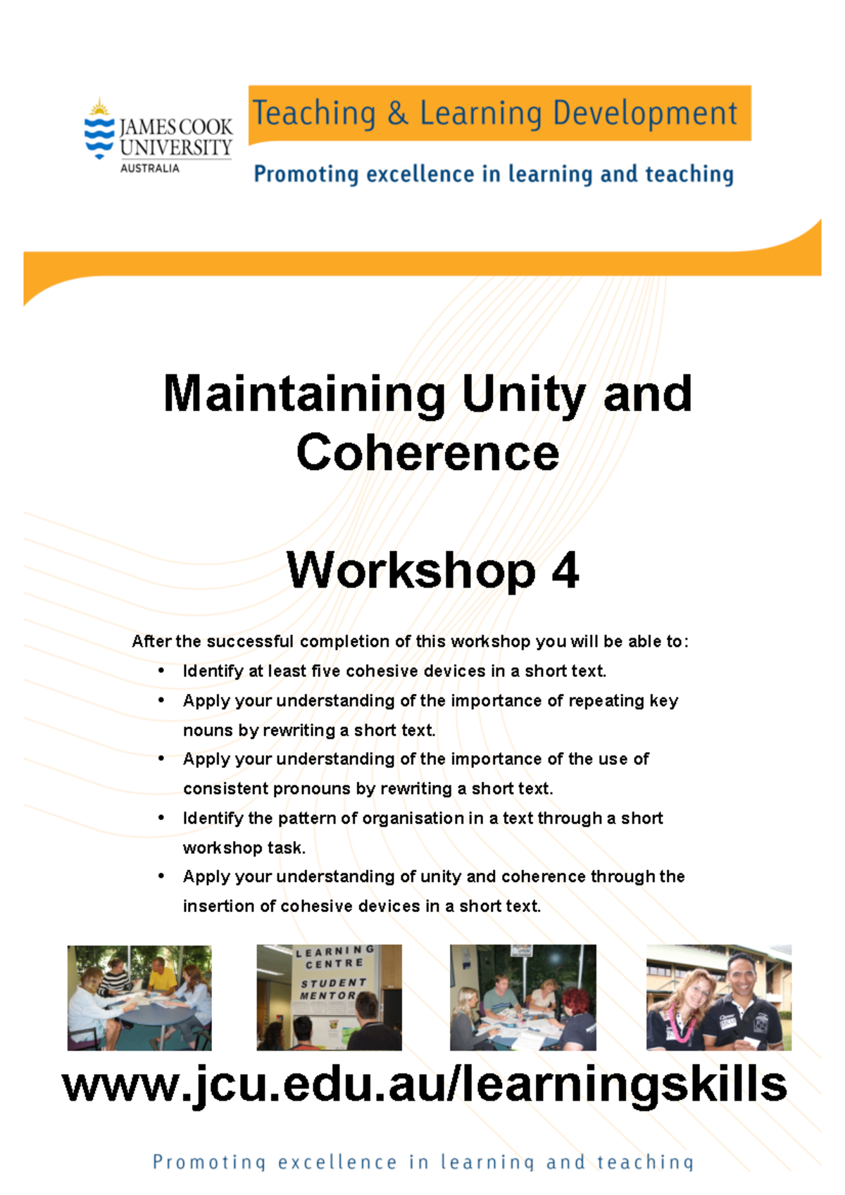 Maintaining Unity and Coherence - Maintaining Unity and Coherence ...