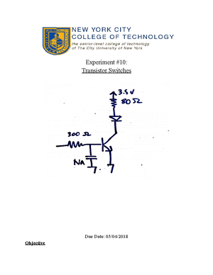 Lab 7 exp 8 1255 - lab report - EMT 1255L The Common-Emitter Amplifier ...
