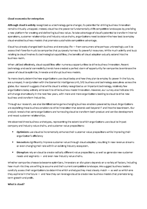 Cloud Computing Cheat Sheet - Studocu