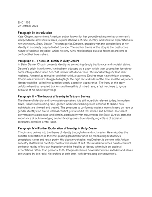 ENC - Paper - The Power of Rebellion in Mockingjay ENC 1102 22 October 2024 Paragraph I – - Studocu