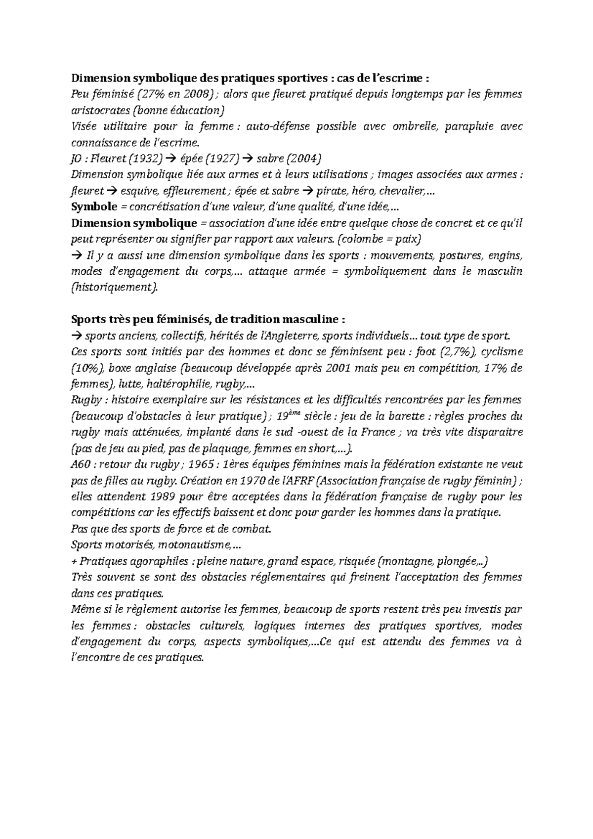 Dimension symbolique des pratiques sportives - JO : Fleuret (1932) épée ...