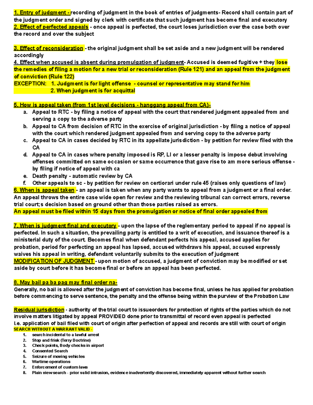 Crimpro recit qs - Entry of judgment - recording of judgment in the ...