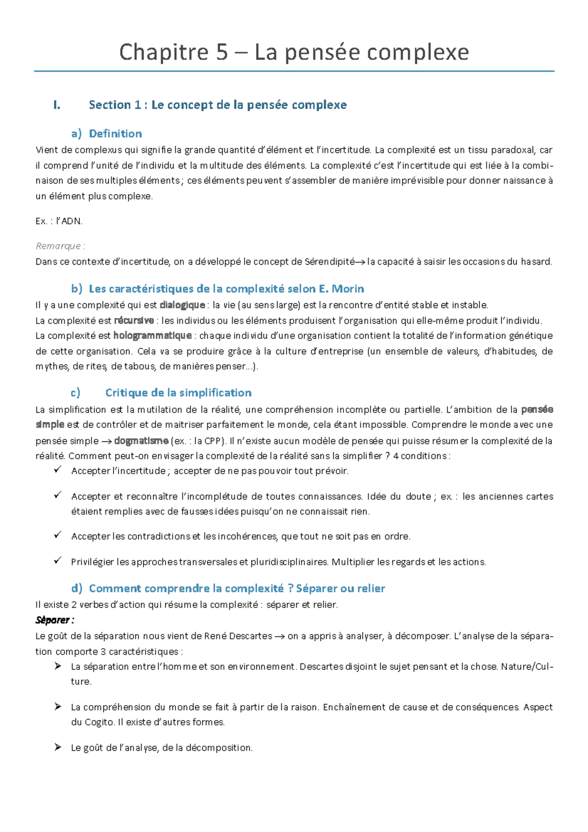 Chapitre 5 - économie d'entreprise - Warning: TT: undefined function: 32 Chapitre 5 – La pensée ...