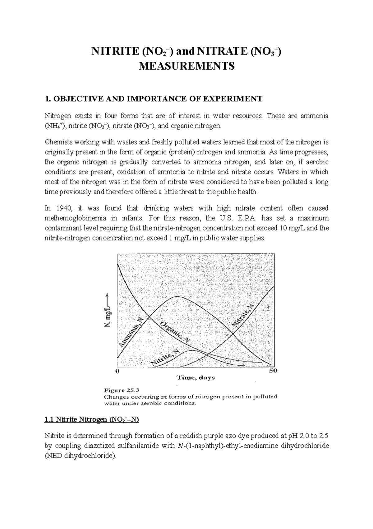 Nitrite-Nitrate - espectrofotometría nitratos - NITRITE (NO 2 ) and NITRATE (NO 3 ) MEASUREMENTS ...