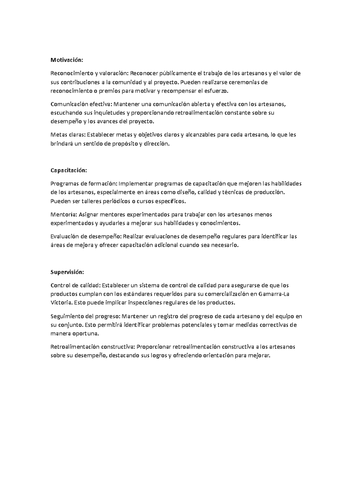 Direccion - nhfv - Motivación: Reconocimiento y valoración: Reconocer ...