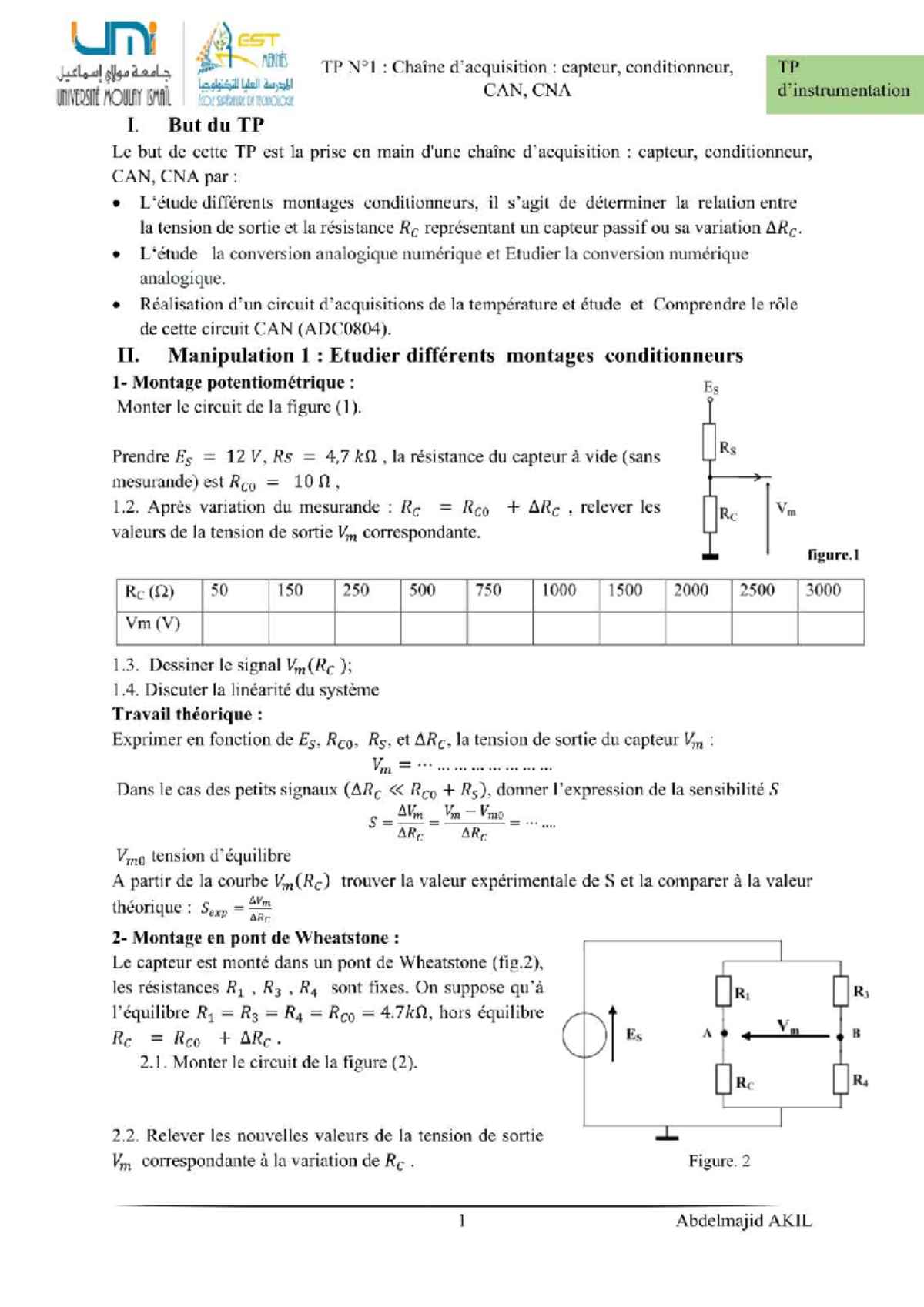 Whats App Image 2024-04-10 at 23 - Tp N°2 Electronique Analogique Par ...