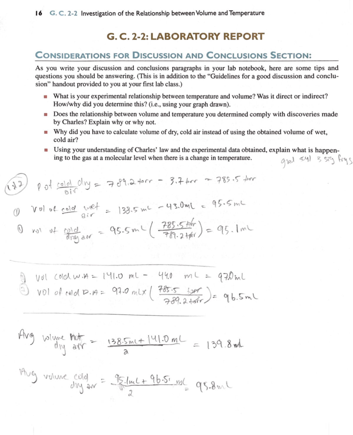 Chem 2 lab 2 - chem lab report 2 - 16 Investigation of the Relationship ...