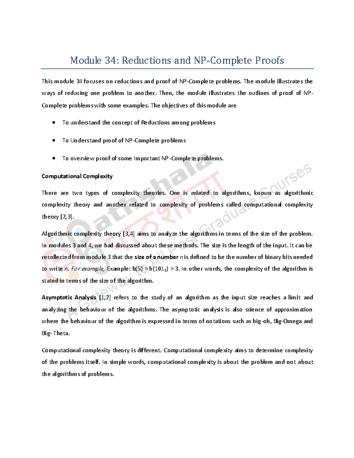 Reductions and NP-Complete Proofs - The module illustrates the ways of ...