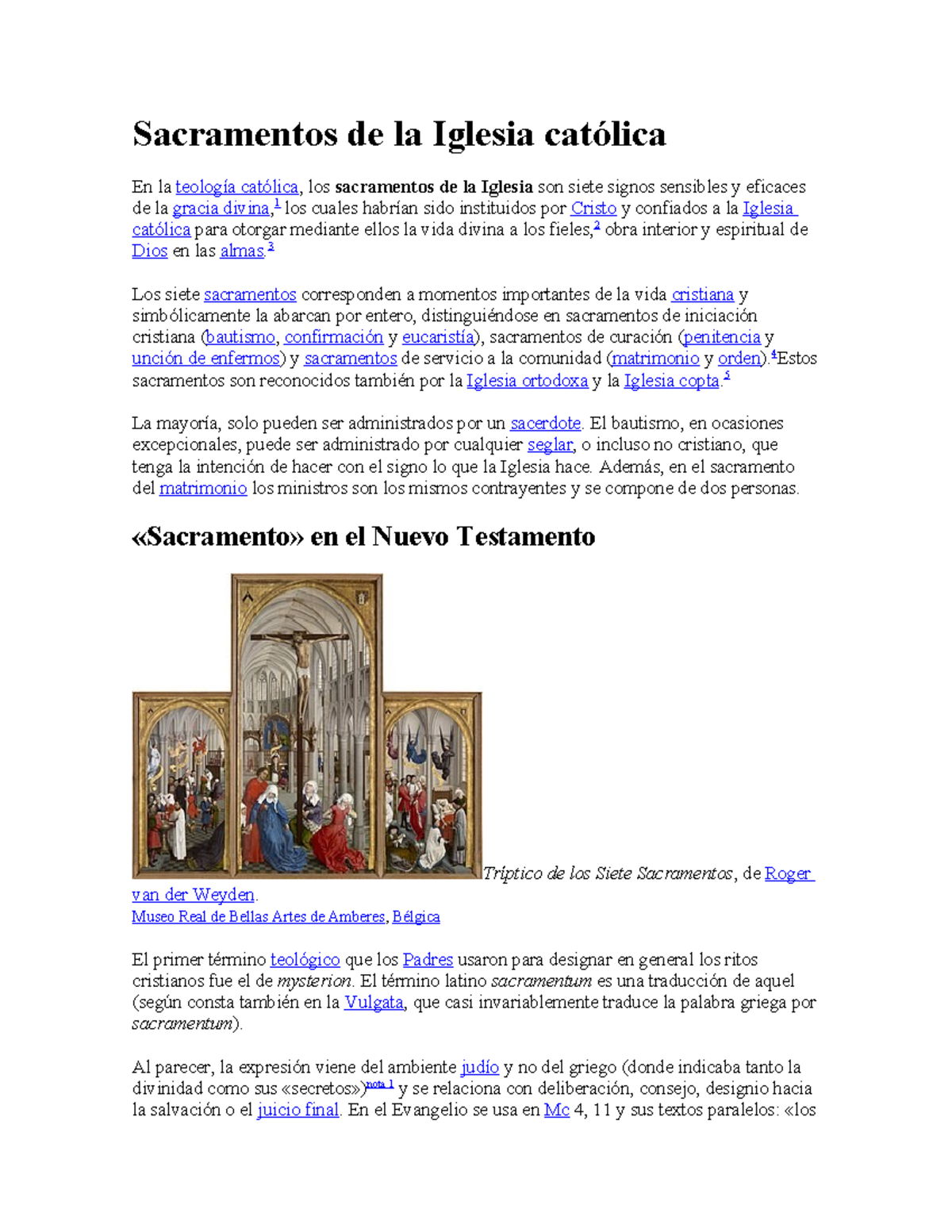Sacramentos de la Iglesia católica subir - Sacramentos de la Iglesia ...
