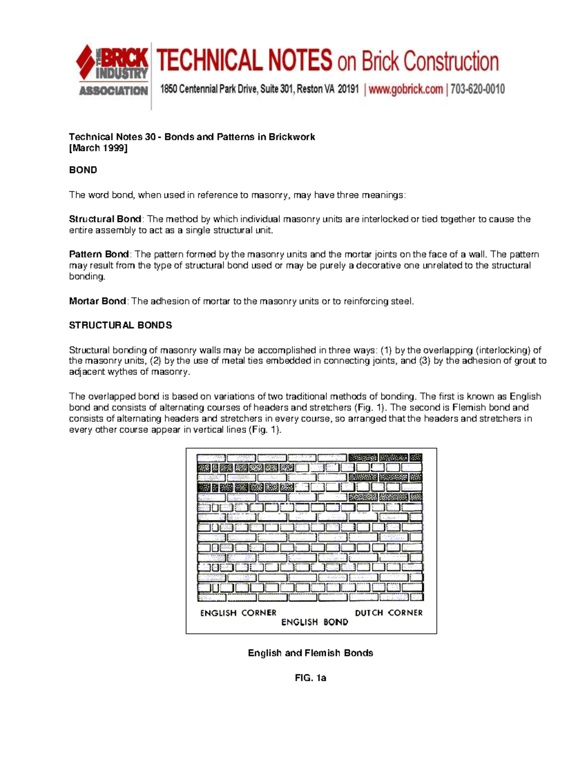30 bonds and patterns in brickwork - Technical Notes 30 - Bonds and ...