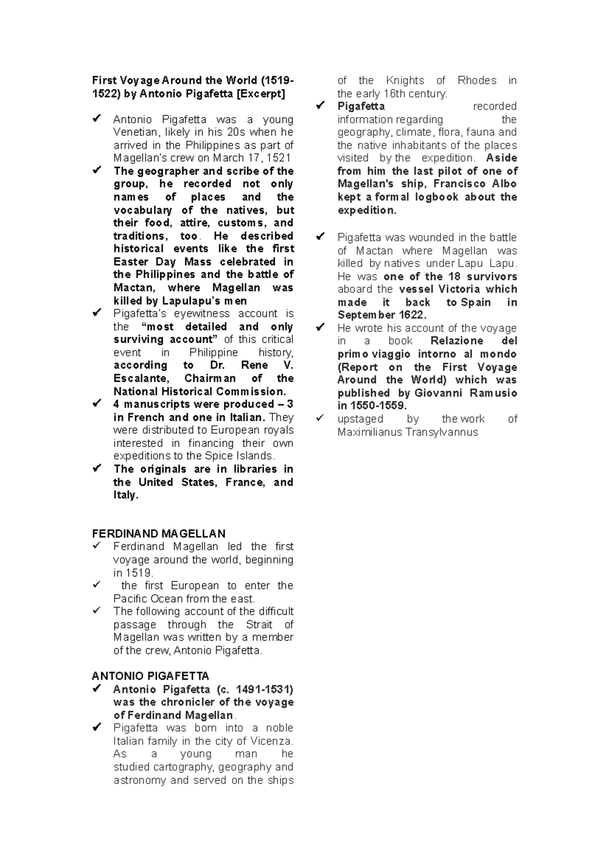 Reviewer Pigafetta - First Voyage Around the World (1519- 1522) by ...