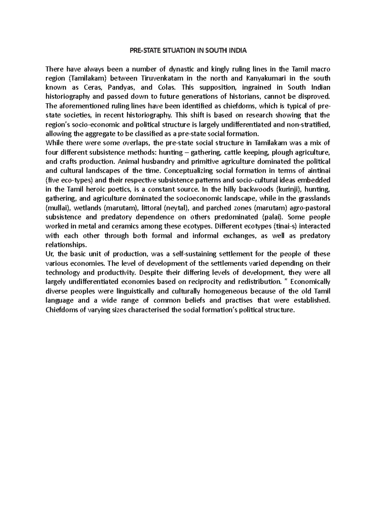 PRE- State Situation IN South India - PRE-STATE SITUATION IN SOUTH ...