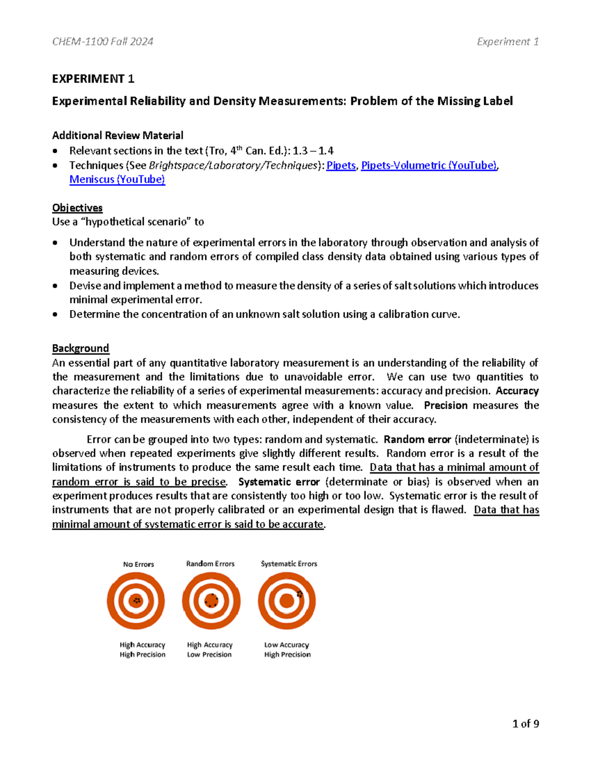 Exp.1 Experimental Reliability - EXPERIMENT 1 Experimental Reliability ...