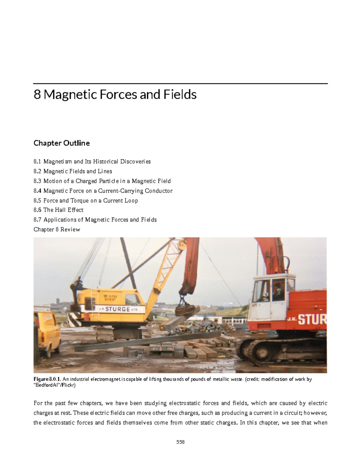 Chapter 8 and 9 of Thebook - 8 Magnetic Forces and Fields Chapter ...