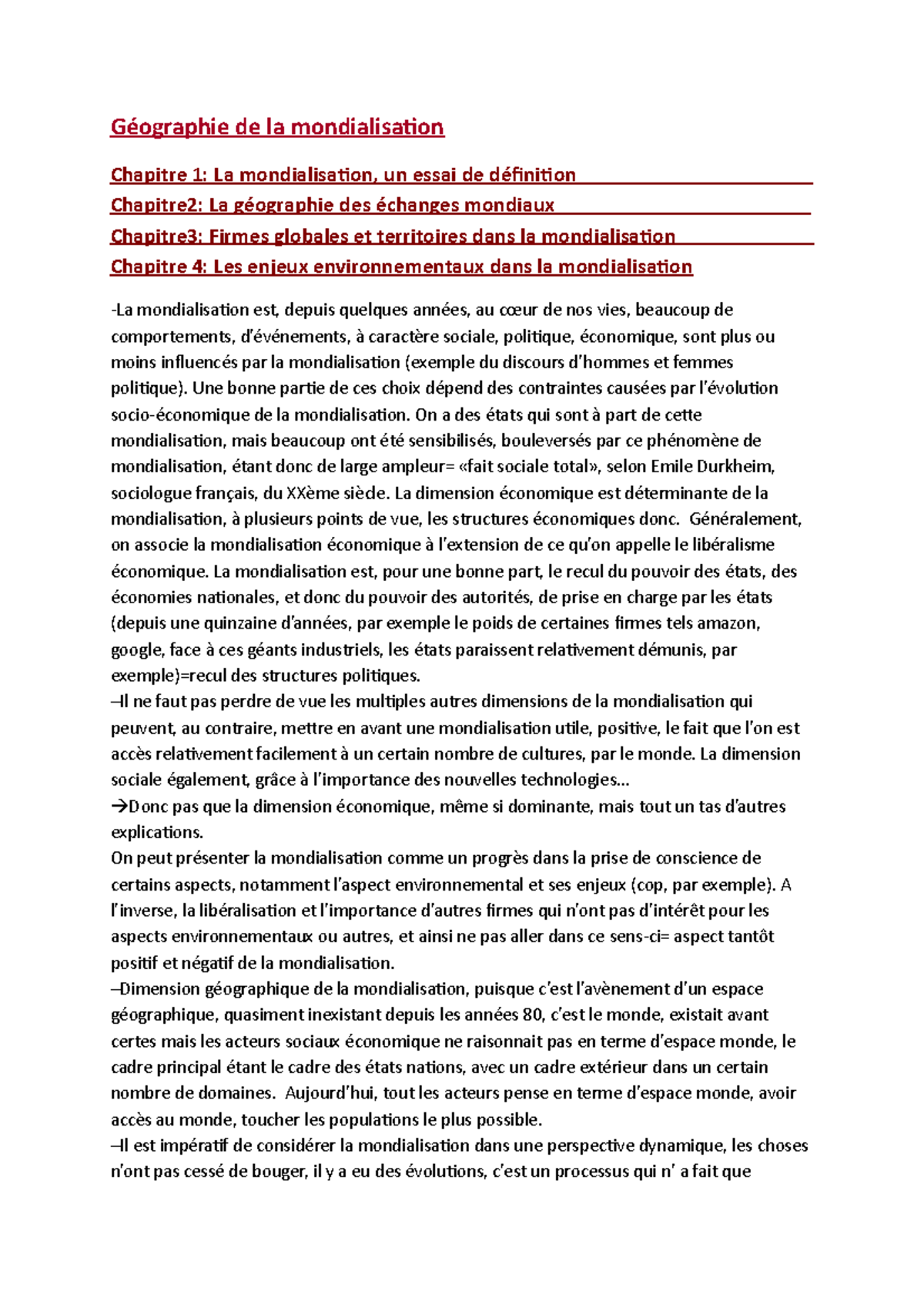 Géographie de la mondialisation - Géographie de la mondialisation ...