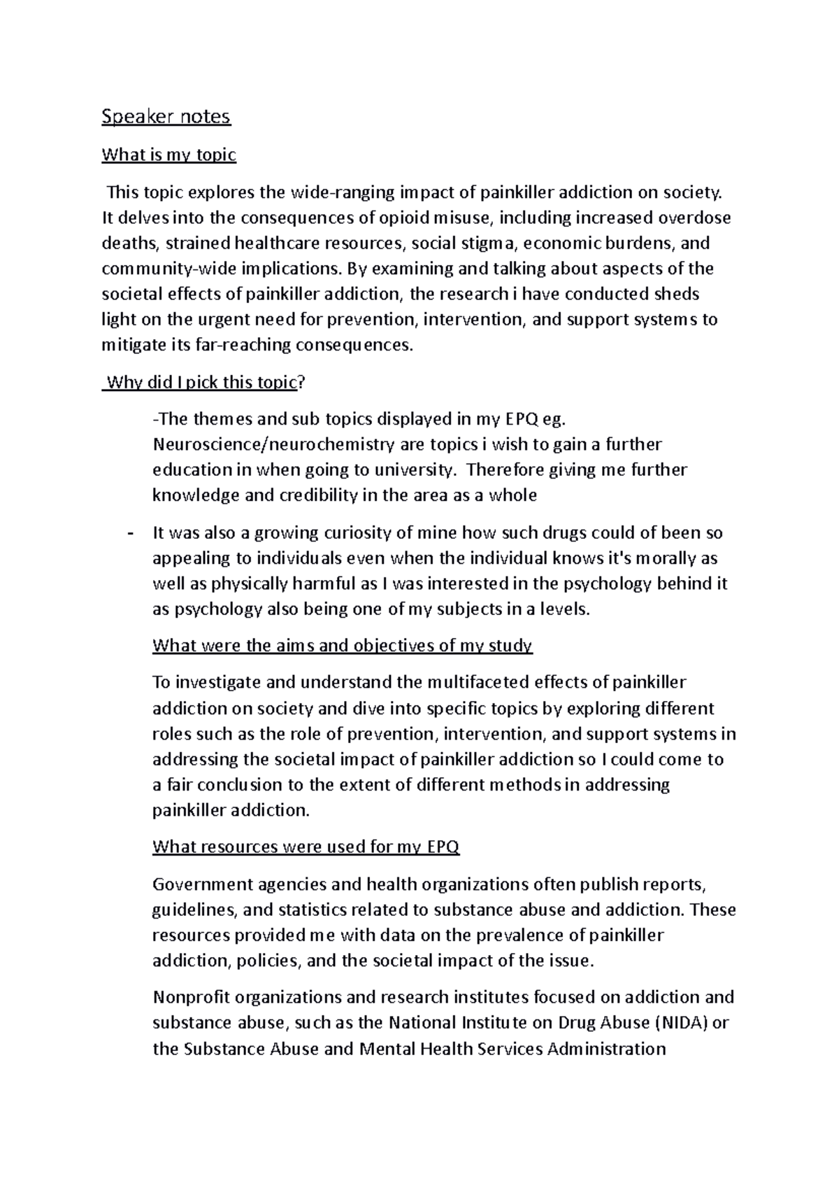 Speaker notes - Speaker notes What is my topic This topic explores the ...