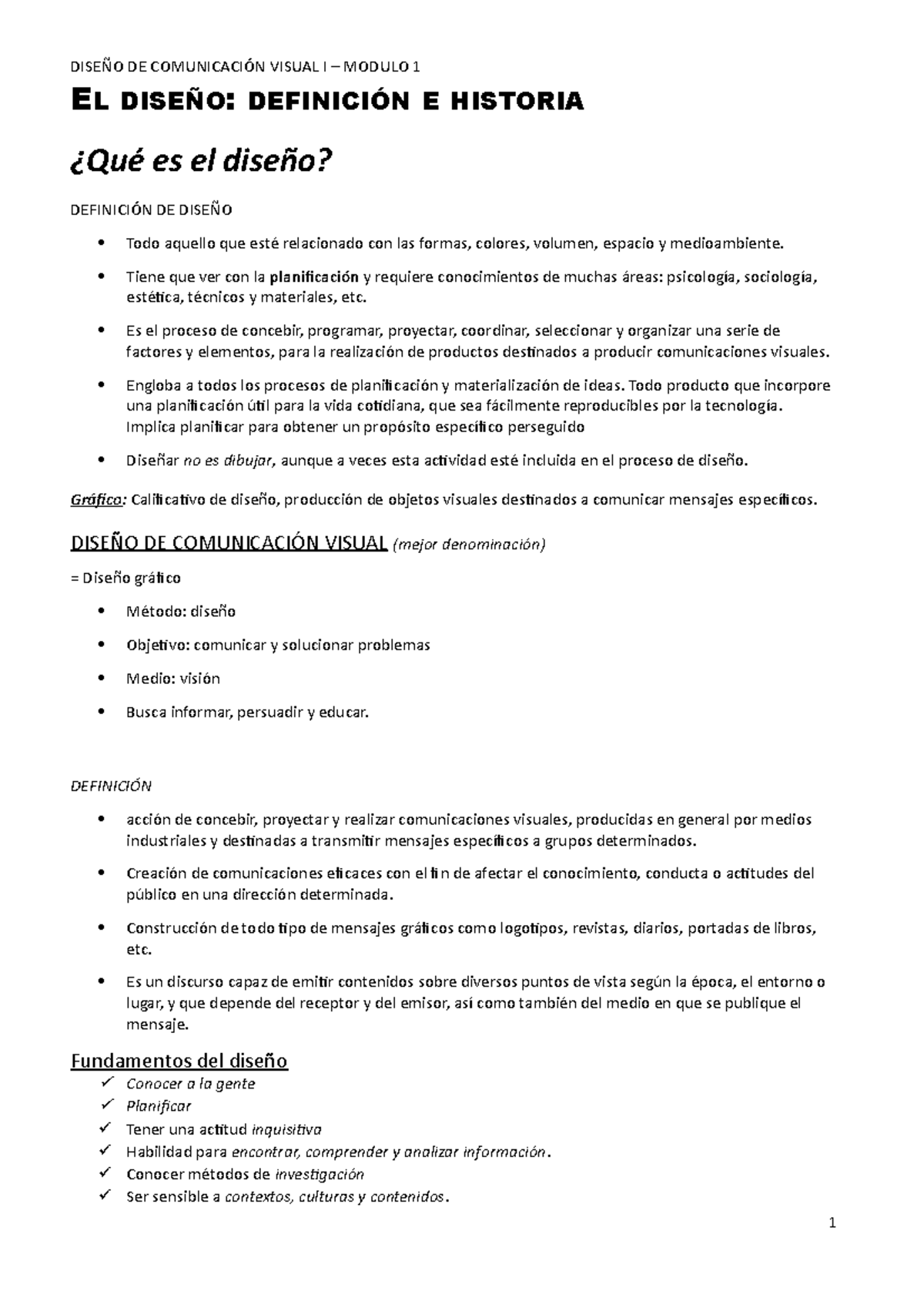 Resumen Modulo 1 Diseño de Comunicación Visual I - EL DISEÑO ...