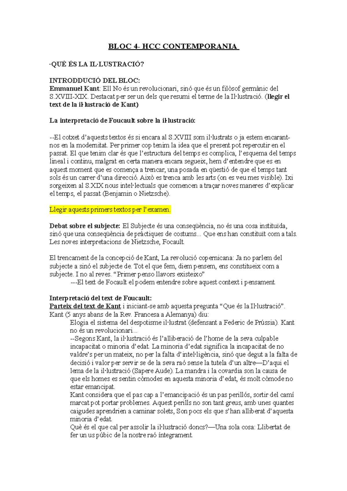 BLOC 4.HCC docx - BLOC 4- HCC CONTEMPORANIA ·QUÈ ÉS LA IL·LUSTRACIÓ? INTRODDUCIÓ DEL BLOC ...