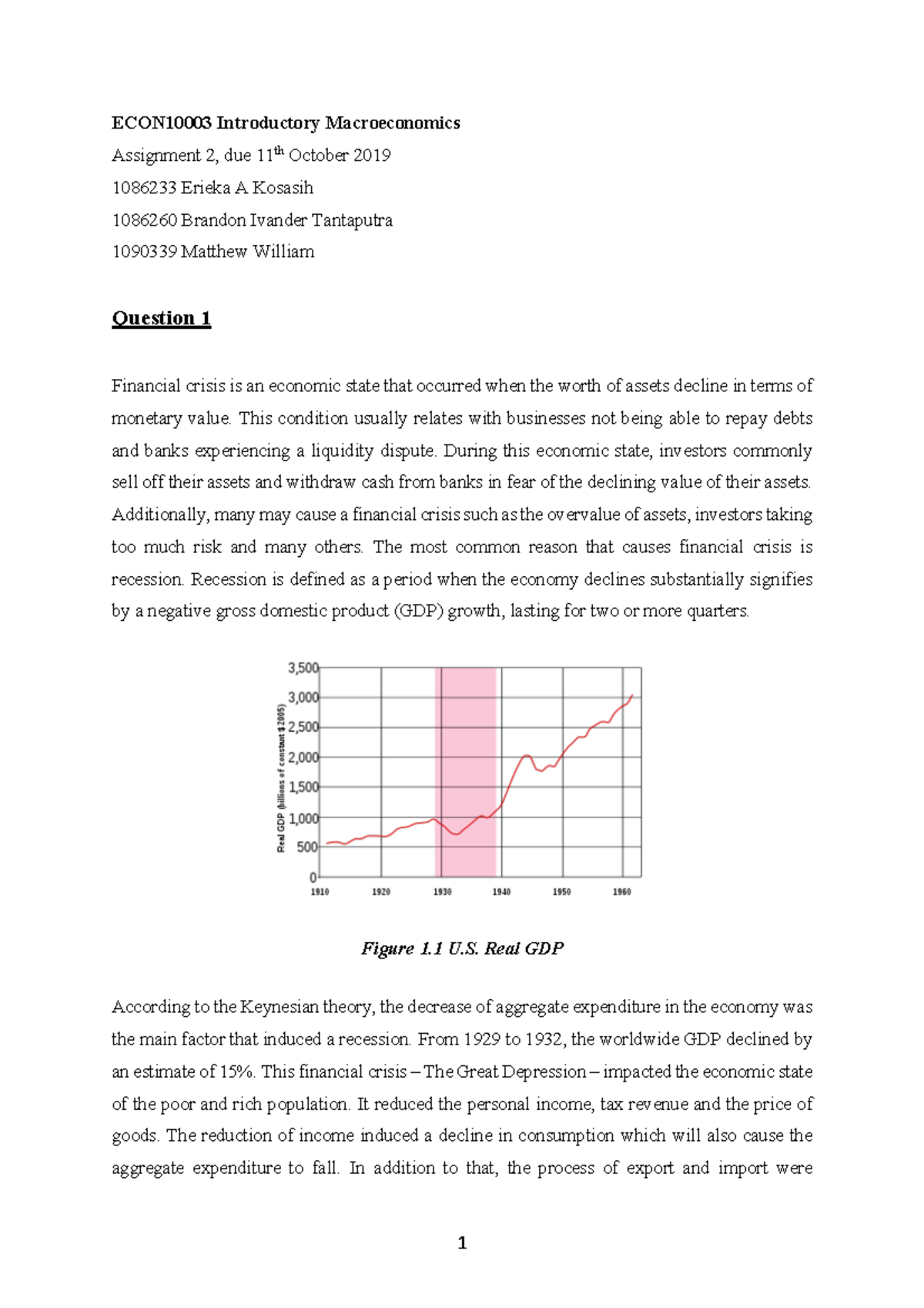 ECON10003 Assignment 2 (SEM 2 2019) - Warning: TT: undefined function: 32 ECON10003 Introductory ...