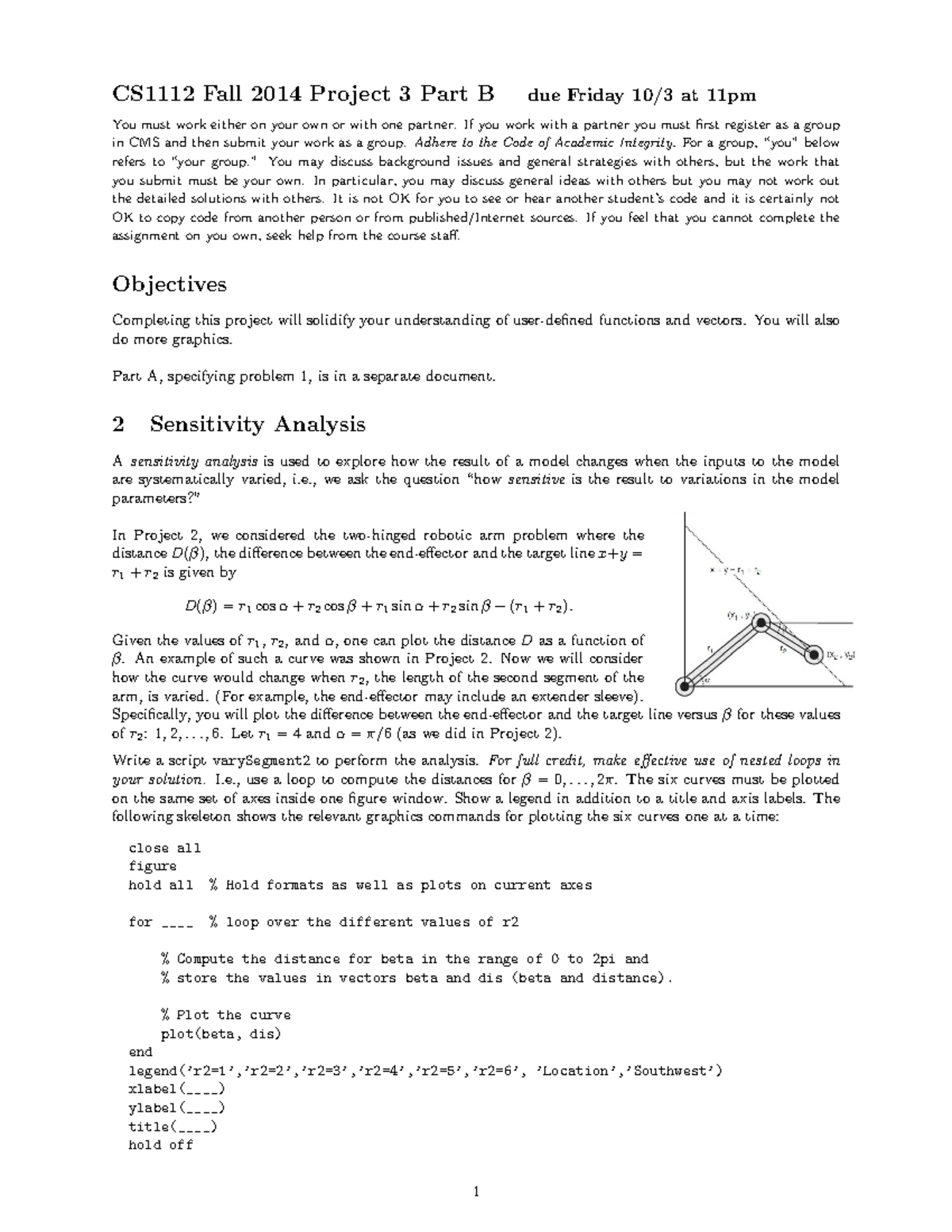 P3fa14b - Assignments from CS 1112 by Professor Daisy Fan during Fall 2014. - CS1112 Fall 2014 ...