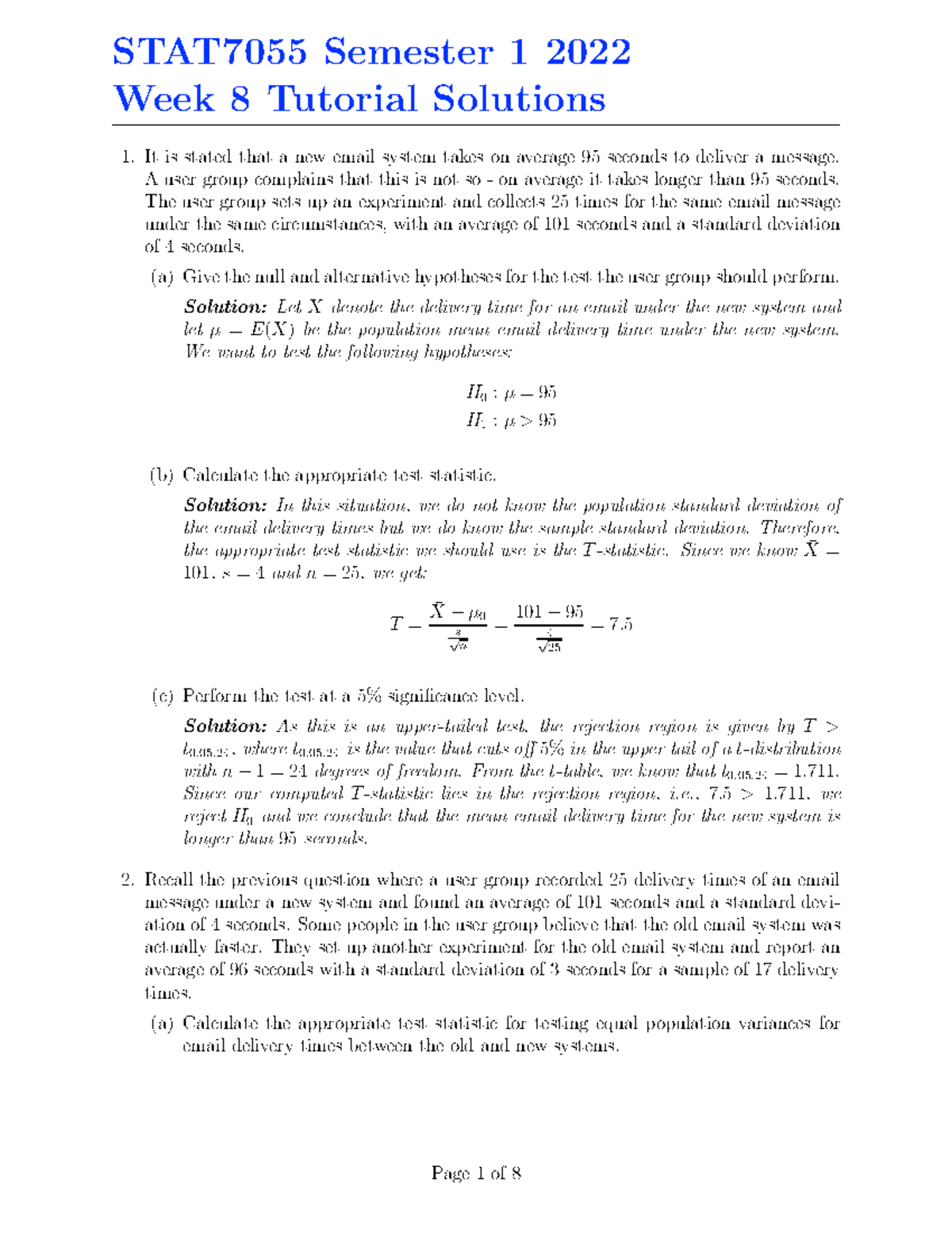 Topic-08 Comparing-Two-Populations Tut Sol - STAT7055 Semester 1 2022 ...