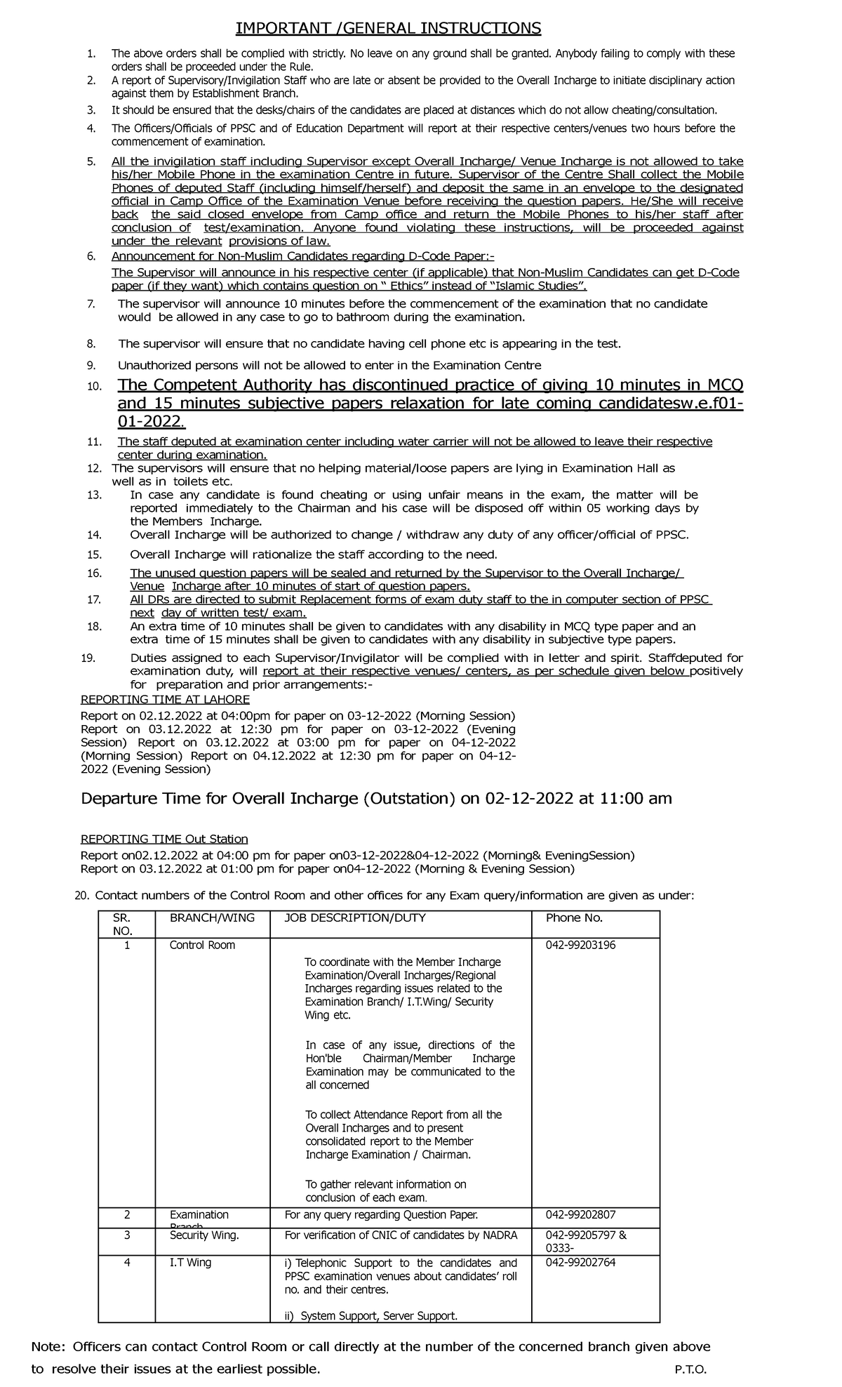 Important Instructions - IMPORTANT /GENERAL INSTRUCTIONS The above ...