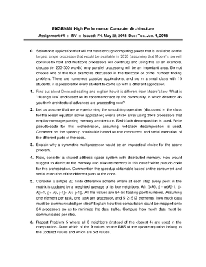 Solutions Assignment #3 - ENGR9861 High Performance Computer ...