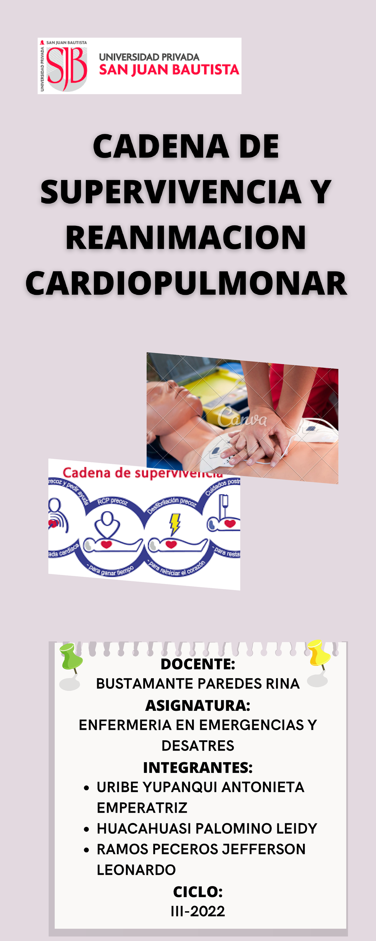Cadena Supervivencia Y RCP - URIBE YUPANQUI ANTONIETA EMPERATRIZ ...