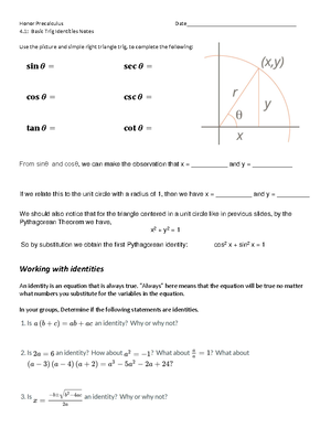 Honors Precalculus Progress Check - C2 Honors Precalculus Progress ...