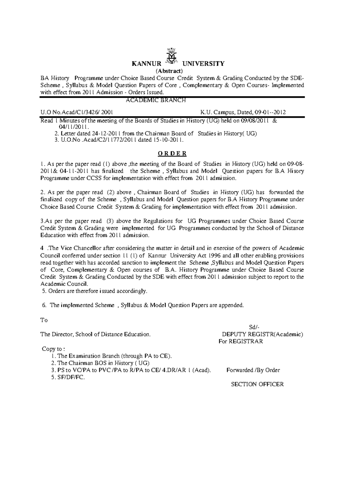 BA History SDE 30 8 18 - Lecture notes - KANNUR UNIVERSITY (Abstract ...