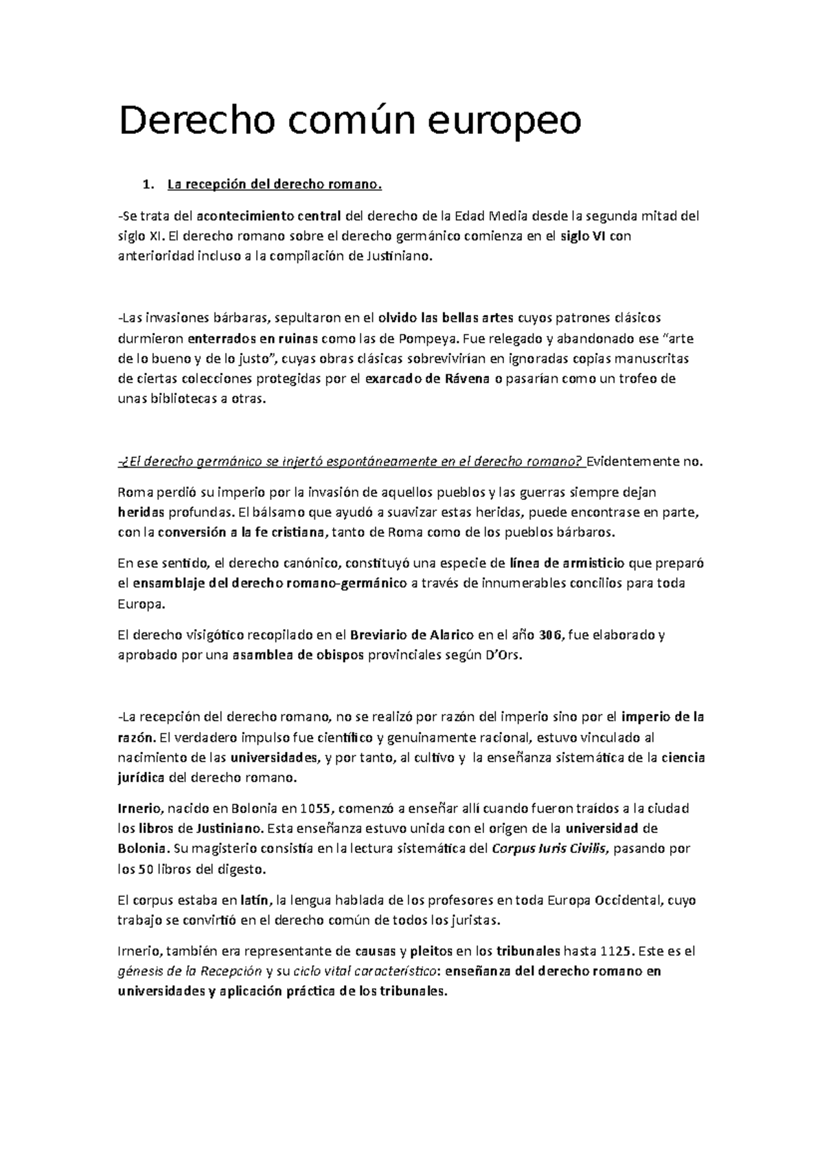 Derecho común europeo apuntes limpios - Derecho común europeo La ...
