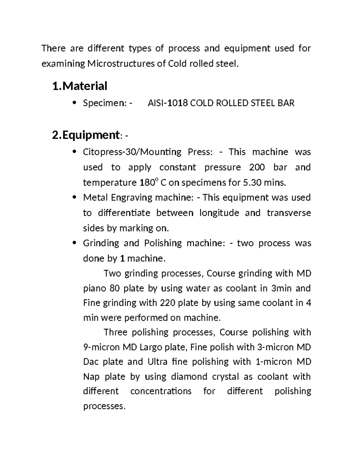 LAB Report 1 - use for reference - There are different types of process ...
