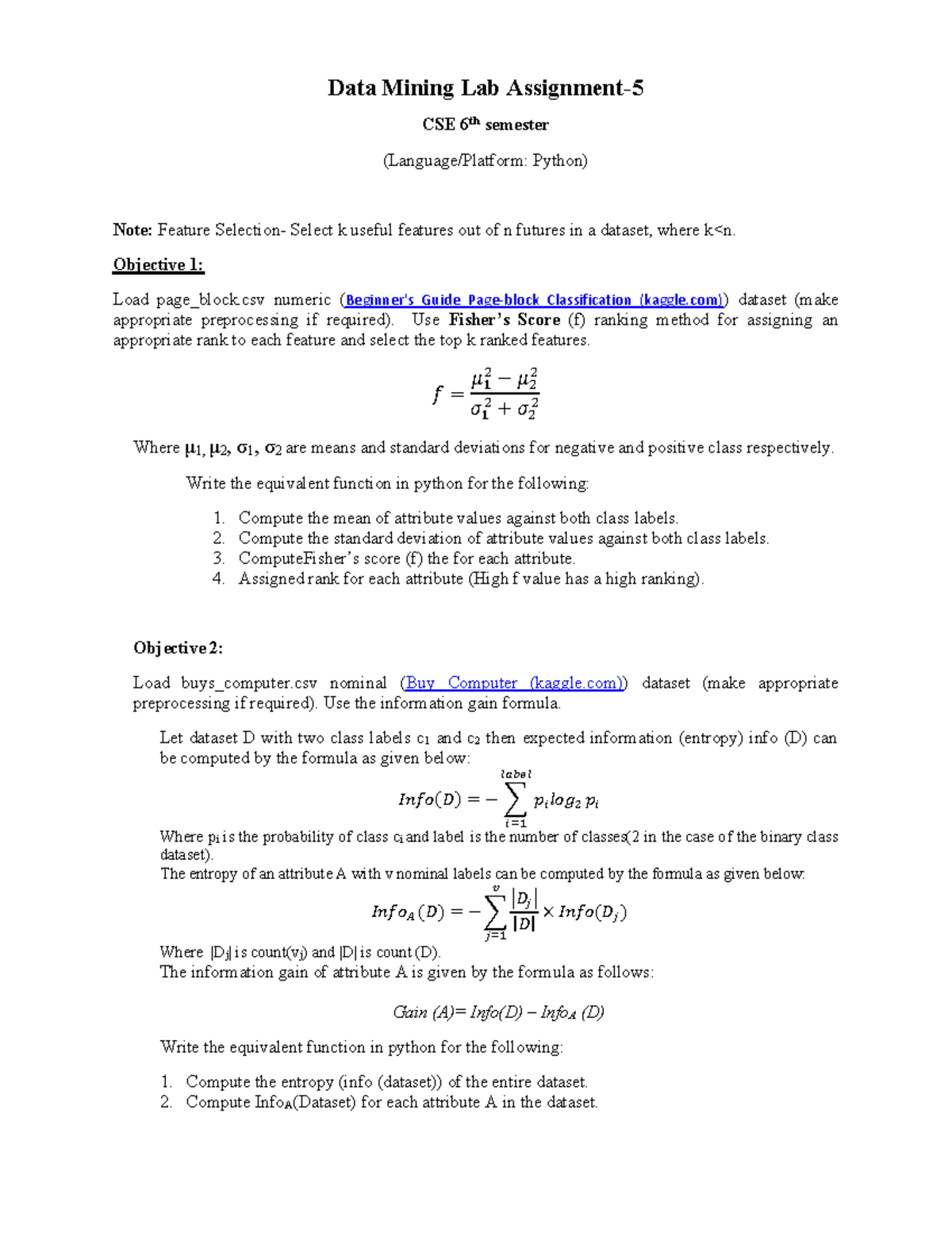 Assignment No. 5 - Data Mining Lab Assignment- CSE 6th semester ...