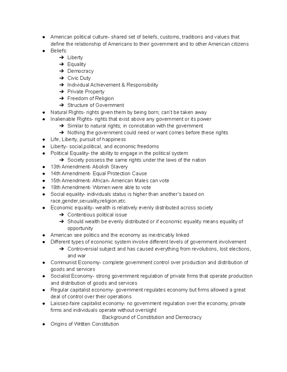 Stu Docu-8 - POLS 102 Lecture Professor Samantha Godbey - American ...